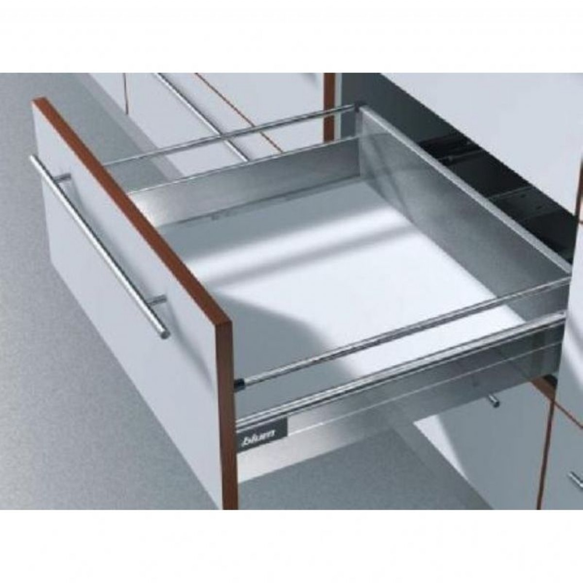 Blum çift açılım frenli tandem box yanaklı çekmece rayı 50 cm - Çekmece ...
